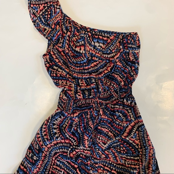 Bar III | Pants & Jumpsuits | Bar Lll Romper Cinched Waist One Shoulder ...